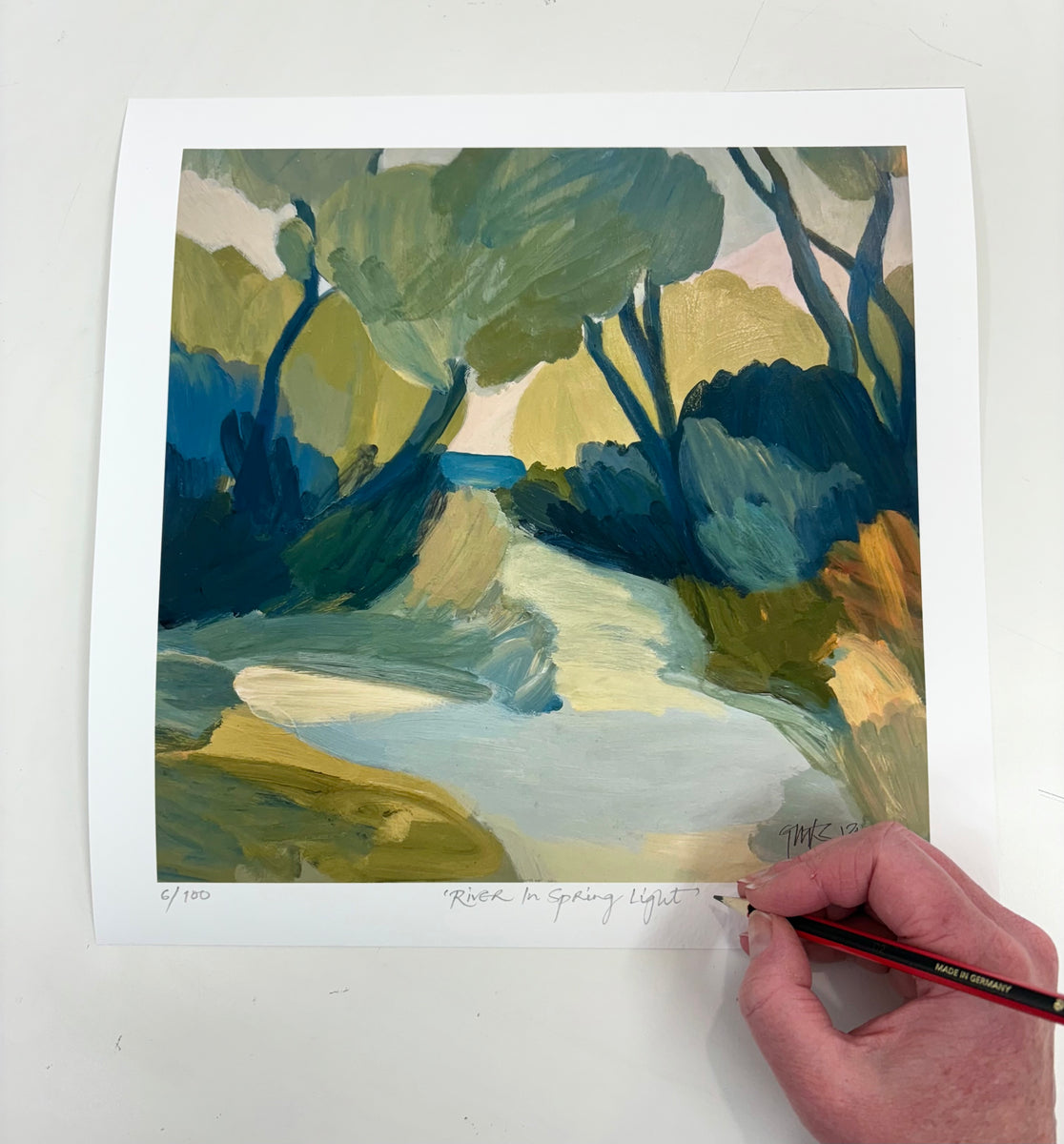 ‘RIVER IN SPRING LIGHT’’ giclee print – Georgina Hoby Scutt - ARTIST